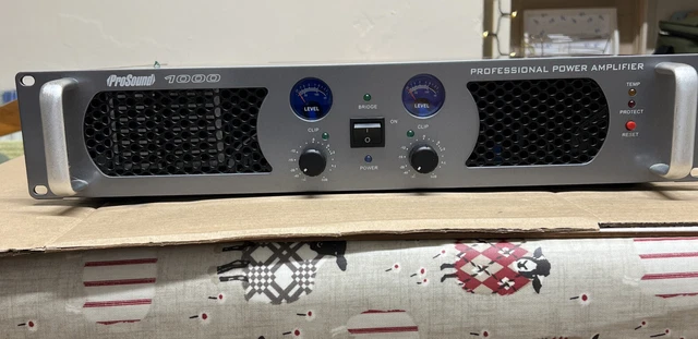 PROSOUND 1000 RACK-MOUNTABLE 1000W stereo power amplifier working BUT ...