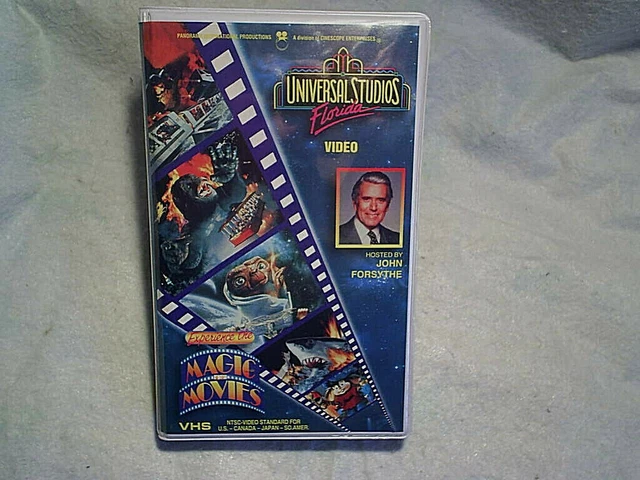 UNIVERSAL STUDIOS FLORIDA MAGIC MOVIES VHS TAPE w/JAWS,back to the ...