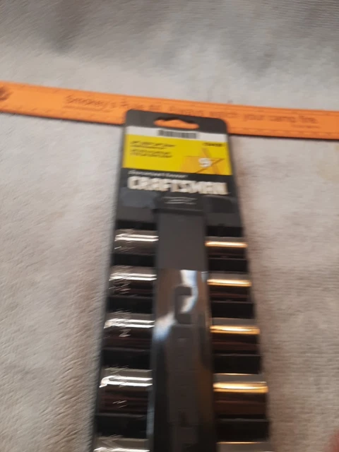 NOS SEARS CRAFTSMAN 9 piece deep well SAE socket set 6 pt. 34439 USA ...