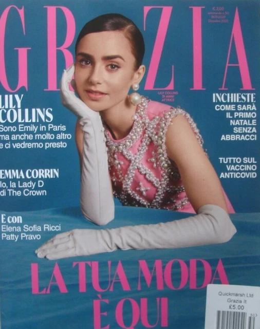 LILY COLLINS EMILY in Paris Emma Corrin The Crown Grazia Italy December ...