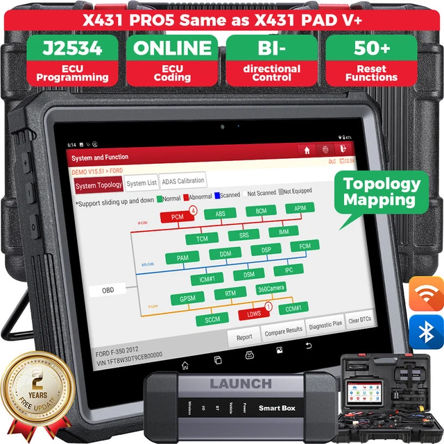 2023 LAUNCH X431 PRO5 OBD2 Diagnóstico Programación J2534 ECU Español ...