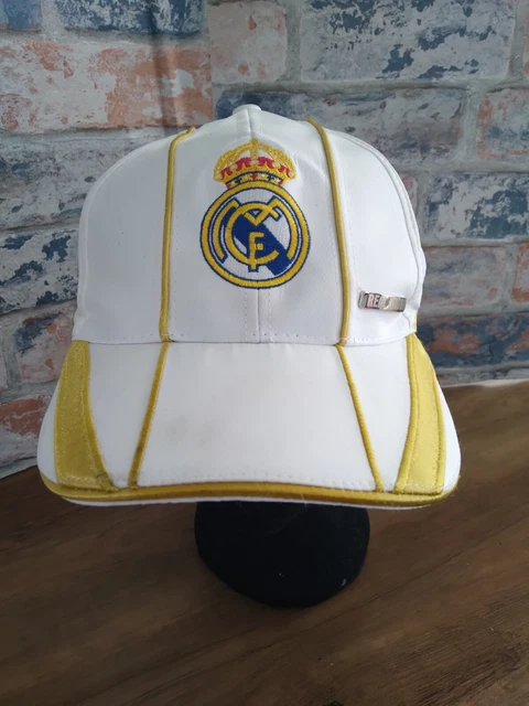 REAL MADRID OFFICIAL Football Club Crested White & Gold Baseball Cap £ ...