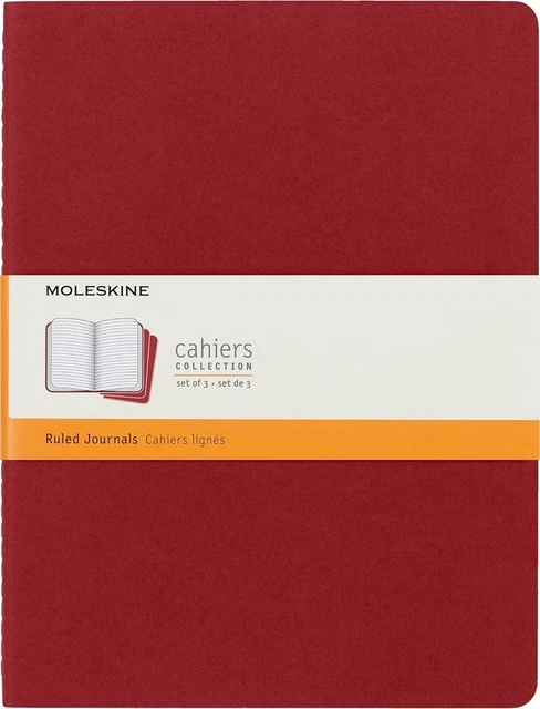 CAHIER NOTEBOOK- SET of 3- Ruled- Extra Large- Red $89.98 - PicClick AU