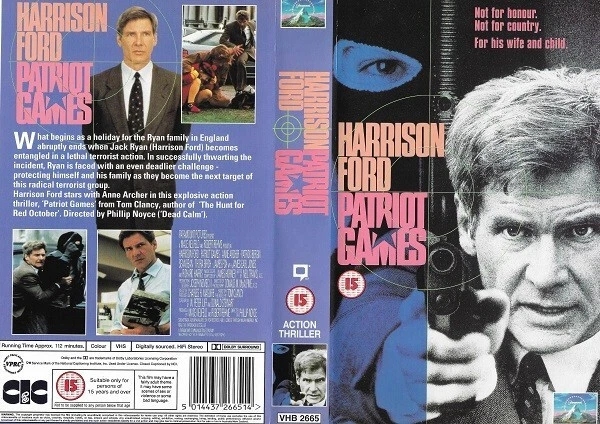 PATRIOT GAMES (1992) Paramount CIC Video VHS UK PAL Big Box Rental VHB ...