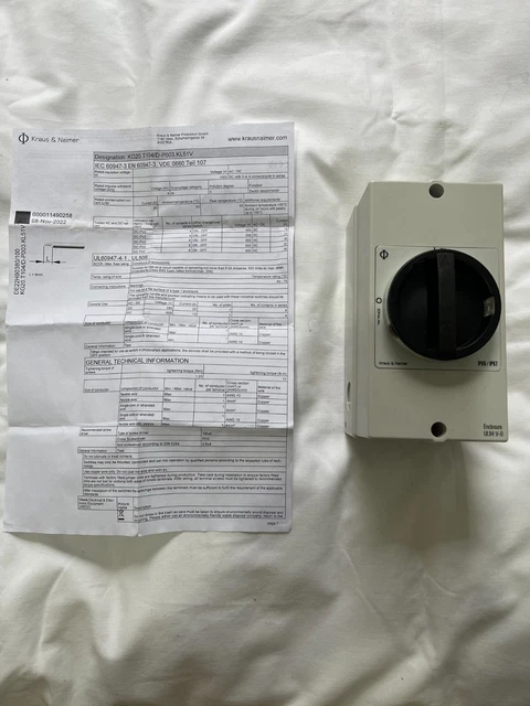 KRAUS & NAIMER KG20T104/D-P003 KL51V PV Schalter Trennschalter 2polig 1 stg Solar EUR 40,67 ...