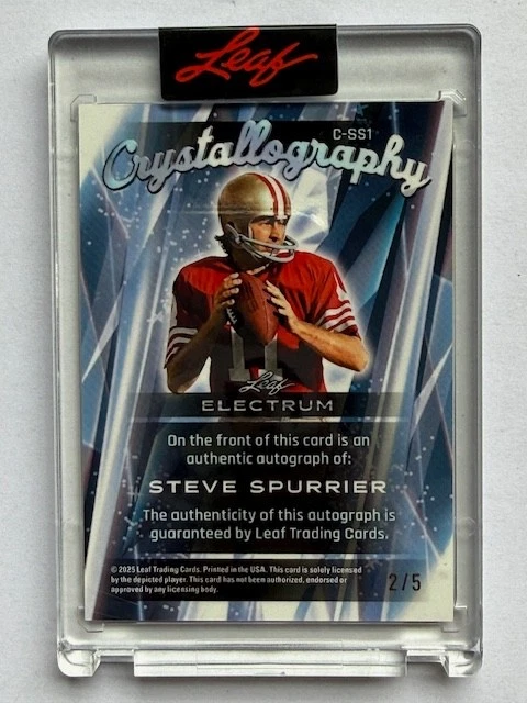 2025 LEAF ELECTRUM Multi-Sport Crystallograph C-SS1 Steve Spurrier Auto ...