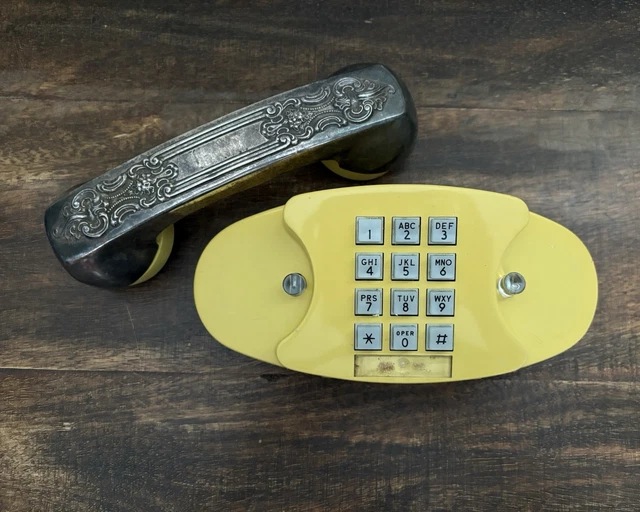 VINTAGE BELL WESTERN Electric Princess Push Button Desk Phone Silver ...
