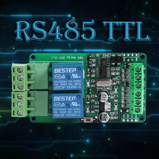 Modbus Rtu 2 Way 12v Relay Module Switch 2 Way Relay Output Rs485 Communication Eur 7 02