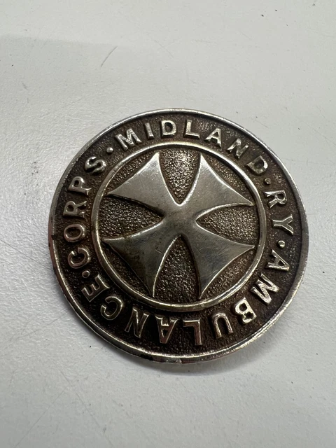 OLD MIDLAND RAILWAY Ambulance Corps Badge £22.99 - PicClick UK