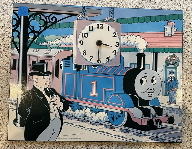 THOMAS THE TANK Engine Wooden Wall Clock • Britt Allcroft 1994 Vintage ...