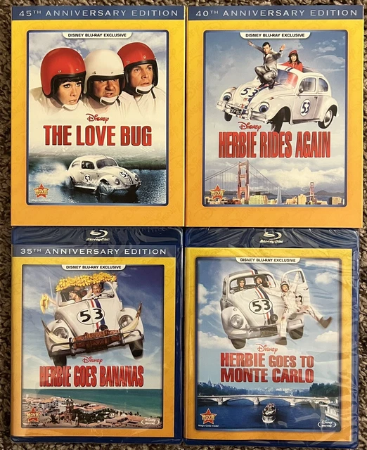 WALT DISNEY HERBIE The Love Bug 4 Blu Ray Rides Again Goes Bananas ...