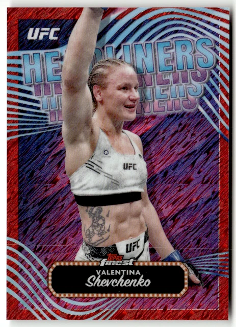 TOPPS FINEST 2024 UFC No. HDL-14 Valentina Shevchenko Headliners Rojo ...