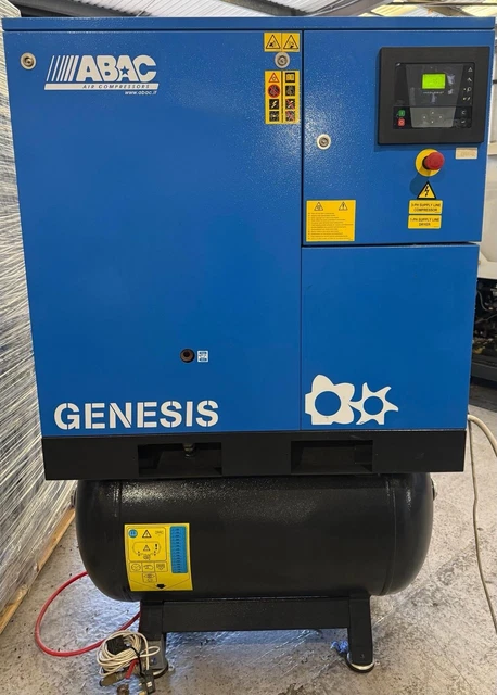 ABAC GENESIS 11 Receiver Mounted Rotary Screw Compressor And Dryer 11Kw ...