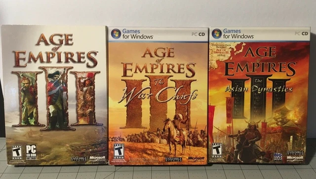 AGE OF EMPIRES III + Asian Dynasties + War Chiefs Expansions PC ...