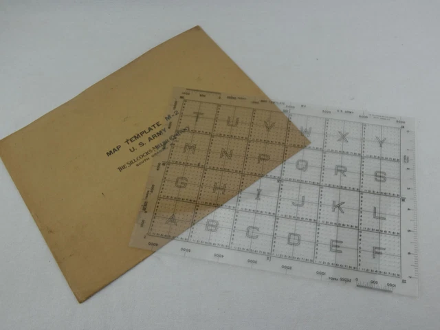 ORIGINAL US AMRY Wwii Ww2 M2 Map Template Template £65.35 - PicClick UK