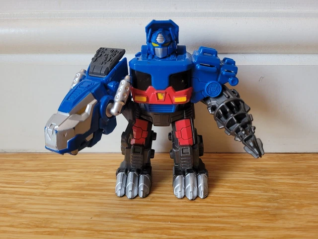 PLAYSKOOL HEROES TRANSFORMERS Rescue Bots T-Rex Dinobot Optimus Prime ...