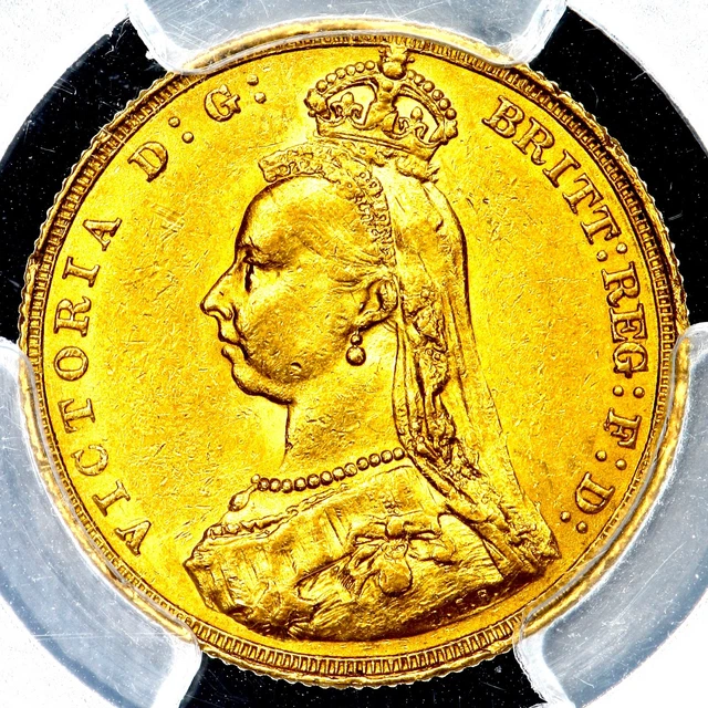 1887 QUEEN VICTORIA Great Britain London Mint Gold Jubilee Sovereign ...