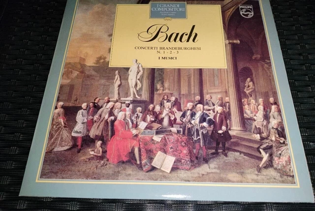 VINILE 33 GIRI, BACH, "CONCERTI BRANDEBURGHESI N. 1-2-3", "I MUSICI ...