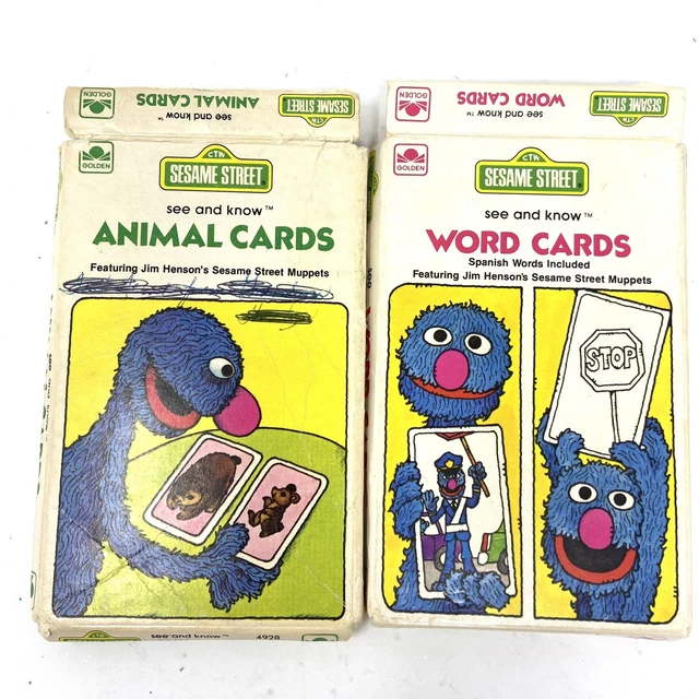 VINTAGE 1970’S SESAME Street Flash Cards Set of 2 Numbers and Alphabet ...