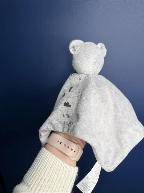 MATALAN GREY BEAR LITTLE ADVENTURE BLANKIE COMFORTER blanket soft huggy ...