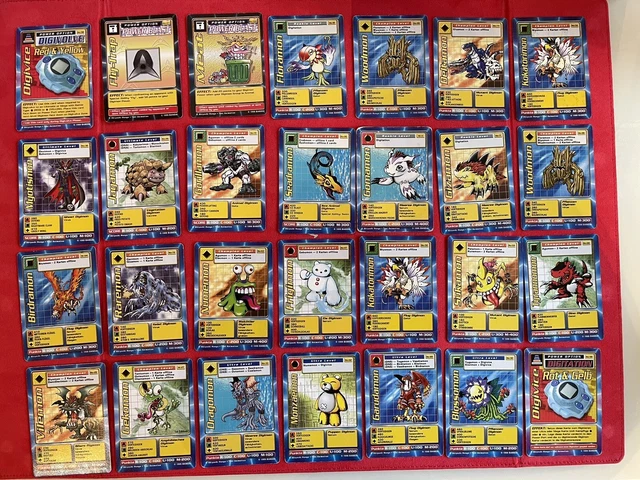 28 CARDS, DIGIMON Collectible Card Game, Retro, Old School, Old, 1997 ...