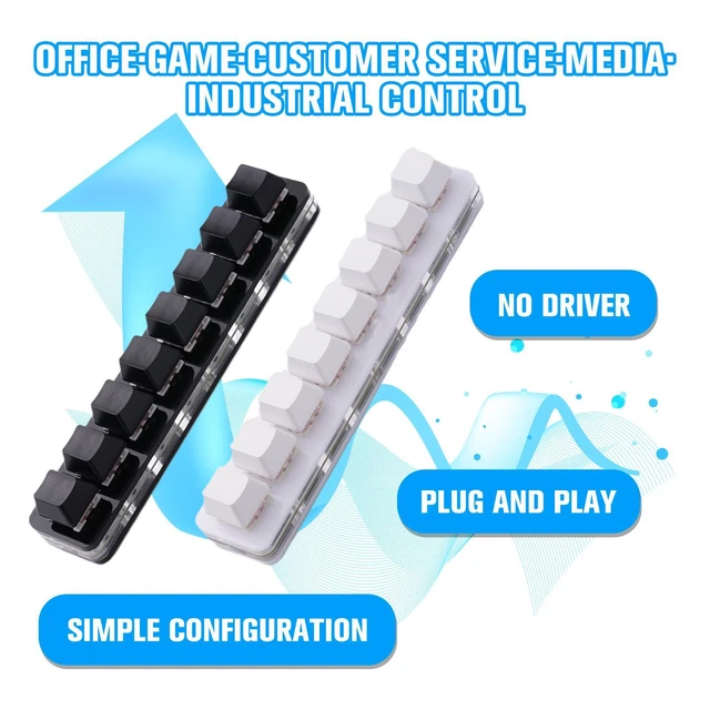 8 KEYS MINI Mechanical Keyboard Programming Macro Keypad Keyboards ...