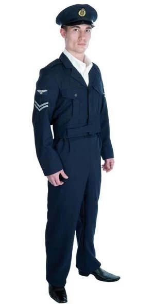 BRITISH WWII WW2 RAF CORPORAL COSTUME Mens M Military Aircrew Fancy ...