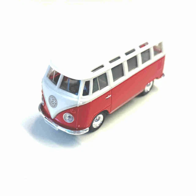 MAISTO VOLKSWAGEN BUS rot weiss Modell Maßstab: 1:40 Miniatur Van Bulli ...