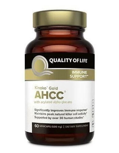 QUALITY OF LIFE Kinoko Gold AHCC 500 Mg Vegicaps 60 ct £33.99 - PicClick UK