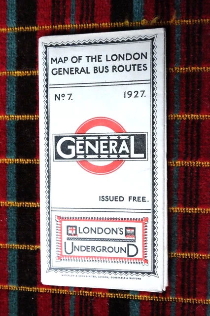 LGOC LONDON GENERAL OMNIBUS COMPANY BUS MAP No.7 1927 £29.35 - PicClick UK