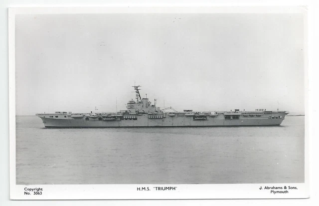 HMS TRIUMPH COLOSSUS class Aircraft Carrier Royal Navy RP PC £11.12 ...