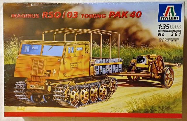 ITALERI 361 MAGIRUS RSO/03 towing Pak 40 1:35 Zustand 1: Original ...