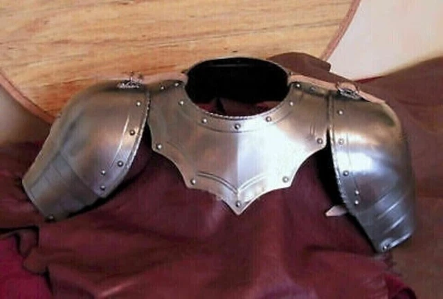 MEDIEVAL PAULDRONS KNIGHT Armor Pair of pauldrons & gorget Larp ...