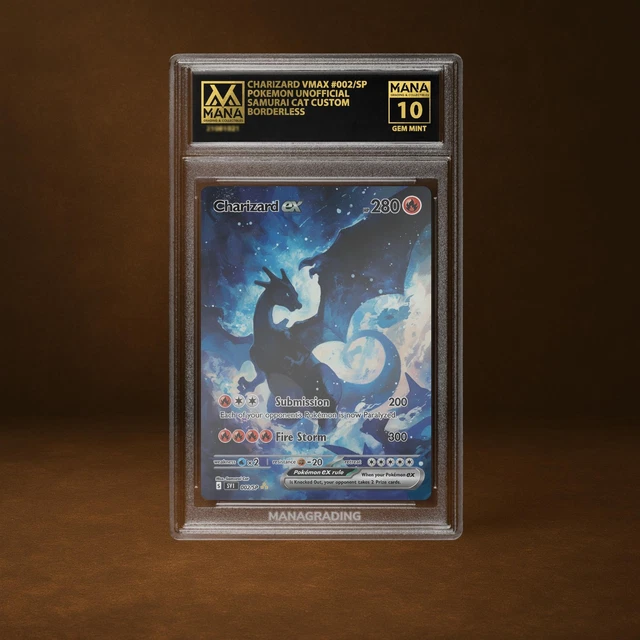 CHARIZARD VMAX MANA Grade 10 Pokemon Custom Psa Stackable Slab Get 1 ...