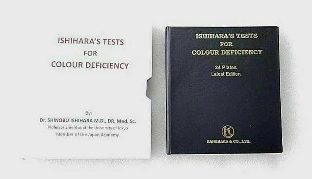 ISHIHARA TEST CHART Book for Color Deficiency 24 Plate Edition Manual ...