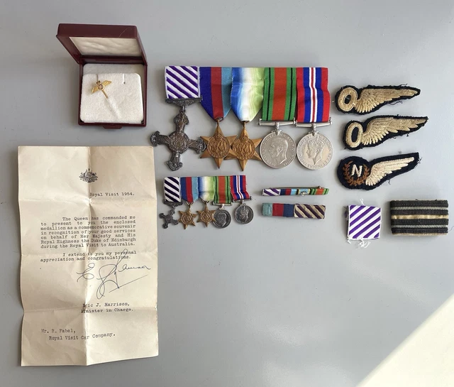 WW2 DISTINGUISHED FLYING Cross DFC Medal Group Pilot Officer R.Fabel £ ...