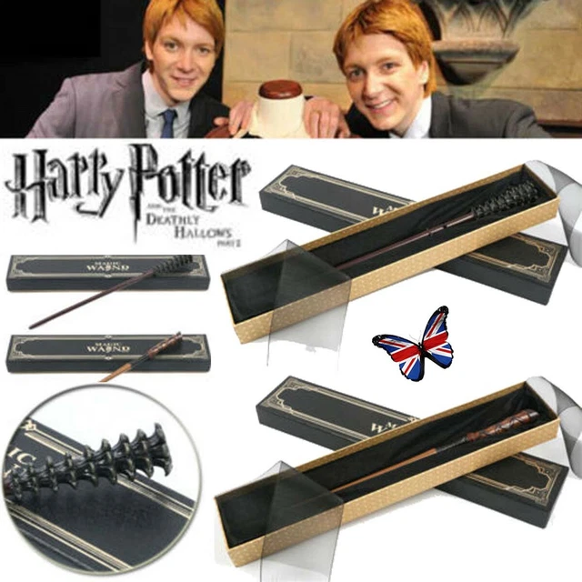 HARRY POTTER WANDS Fred + George Weasley Twin Magic Wand Cosplay Boxed ...