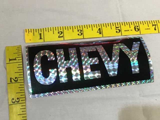 VINTAGE 1970S CHEVY Prism Metallic Rainbow STICKER Car Truck DECAL ...