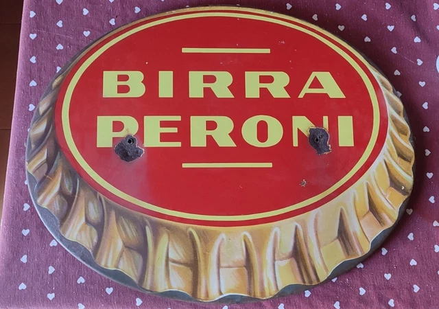 BIRRA PERONI INSEGNA pubblicitaria originale Tabella bar vintage anni ...