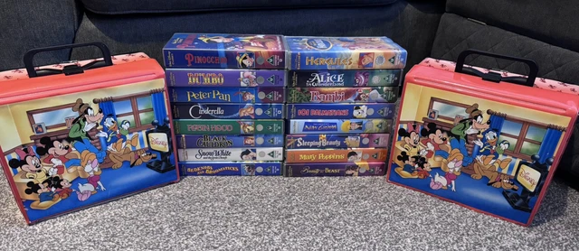 RARE COLLECTABLE VHS Disney Classics Bundle With Storage Case Job Lot ...