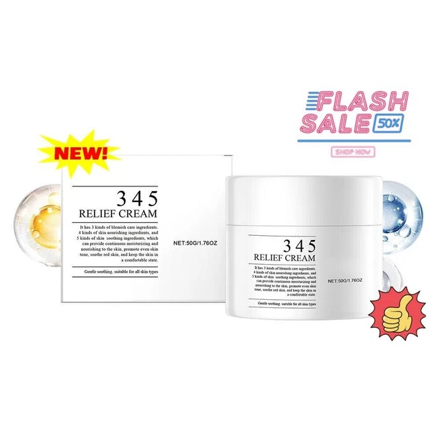 345 RELIEF CREAM | Daily Face Moisturizer | Blemish Soothing 50g Relief ...