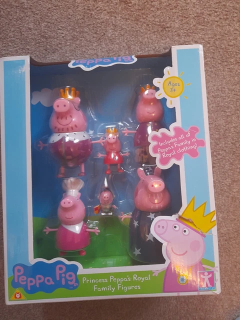 PEPPA PIG PRINCESS Peppa's Royal Family Figures Grandad Wizard King ...