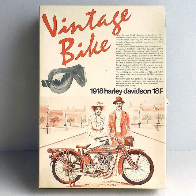 AOSHIMA 1918 HARLEY Davidson 18F 1:16 Scale Vintage plastic model kit £61.55 - PicClick UK