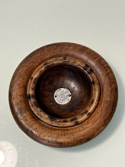 ANTIQUE HMS CHAMPION 1915 Teak Ashtray Royal Navy Ship Historical ...