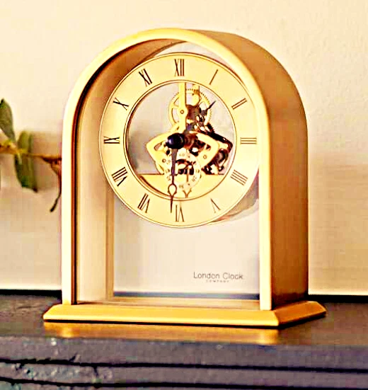 LONDON CLOCK MANTEL Clock with Transparent Mechanical Clockwork ...