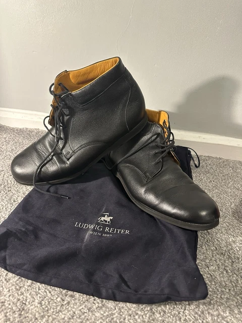 NEW LUDWIG REITER Black Leather Chukka Boots – Size UK 9 / EU 43 £208. ...
