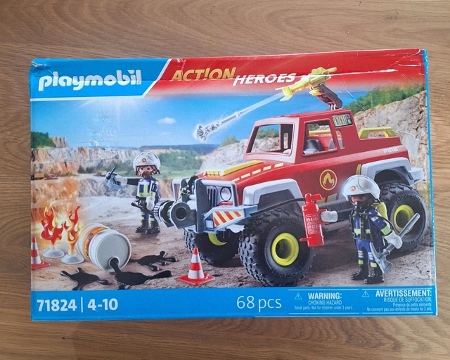 PLAYMOBIL ACTION HEROES 71824 Feuerwehrtruck, Feuerwehr, Feuerwehrauto ...