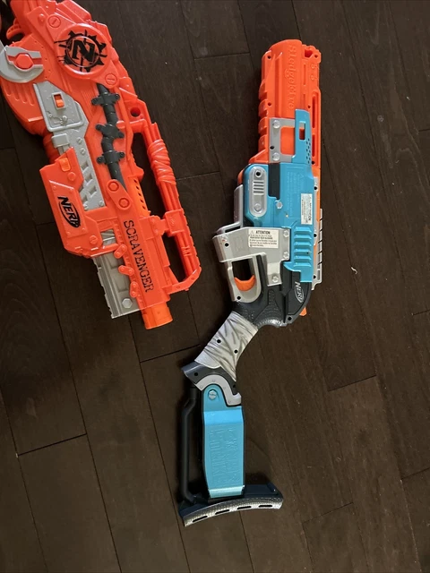 NERF GUN ZOMBIE Strike Rare Scravenger And Sledgefire Shotgun With ...