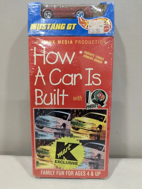 HOT WHEELS VHS How A Car Is Built Video With Mustang GT KMart Exclusive ...