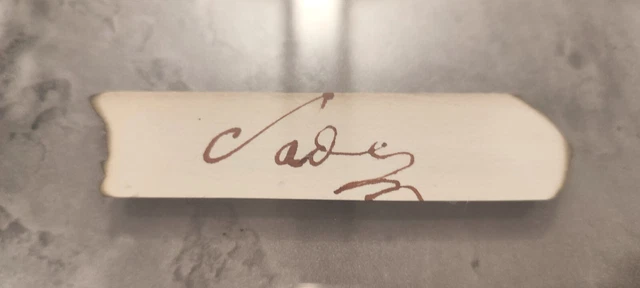 MARQUIS DE SADE. Rare signature sur reste de feuille du 18eme Siècle ...